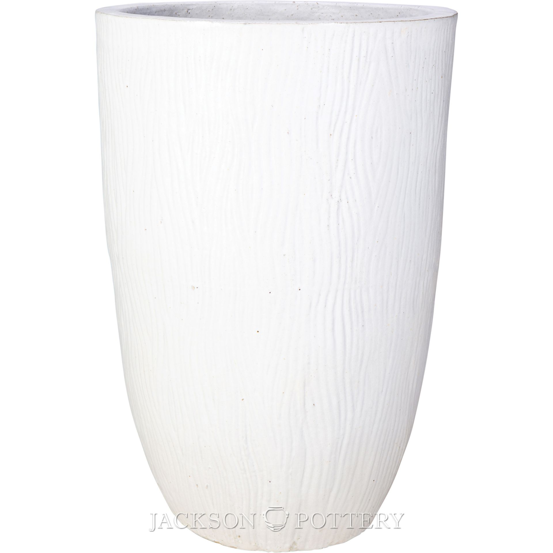 Jackson Pottery | 22 in. Tall Textured Cone - Matte White