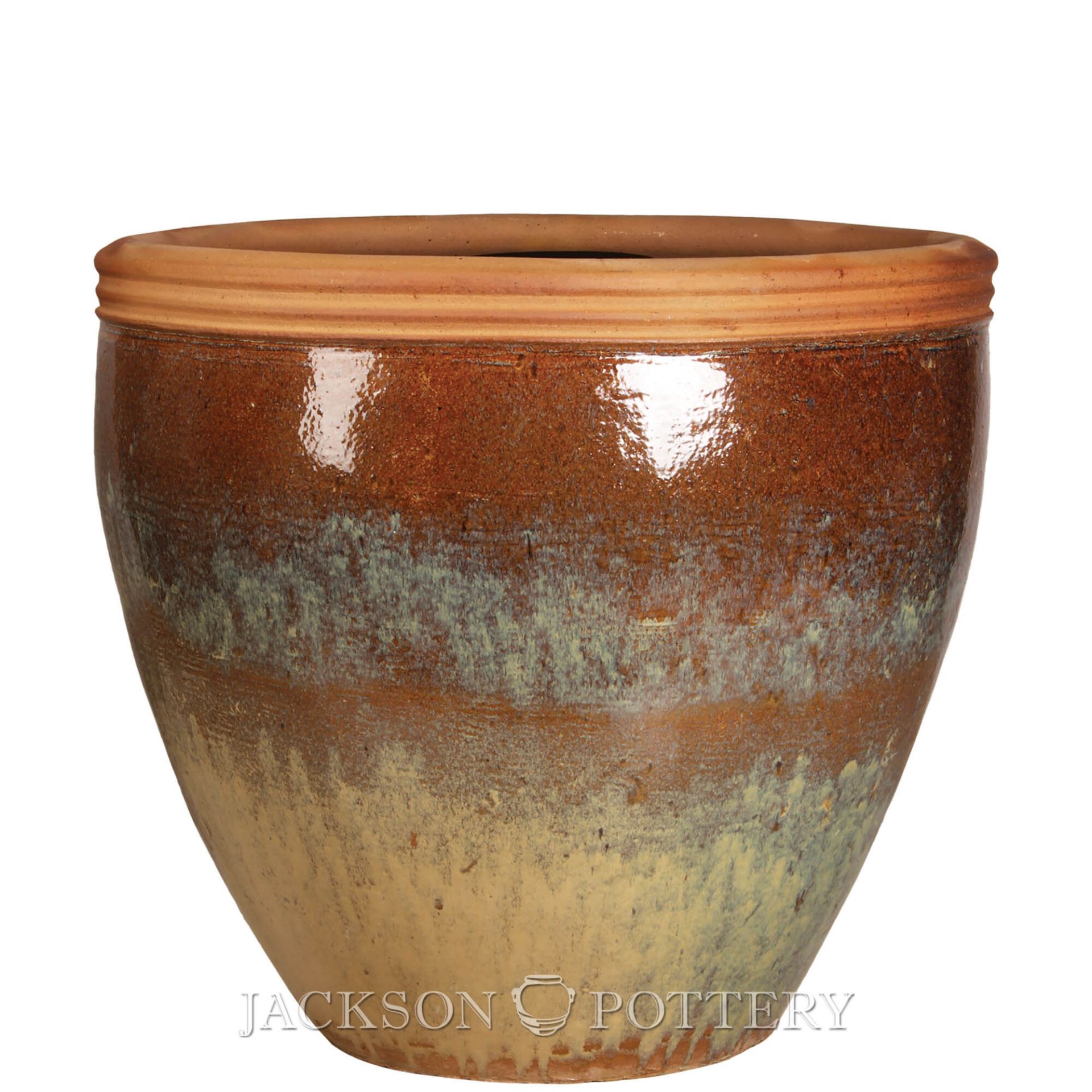 Jackson Pottery | 30 in. Double Rim Pot Plain - Yellow Orange