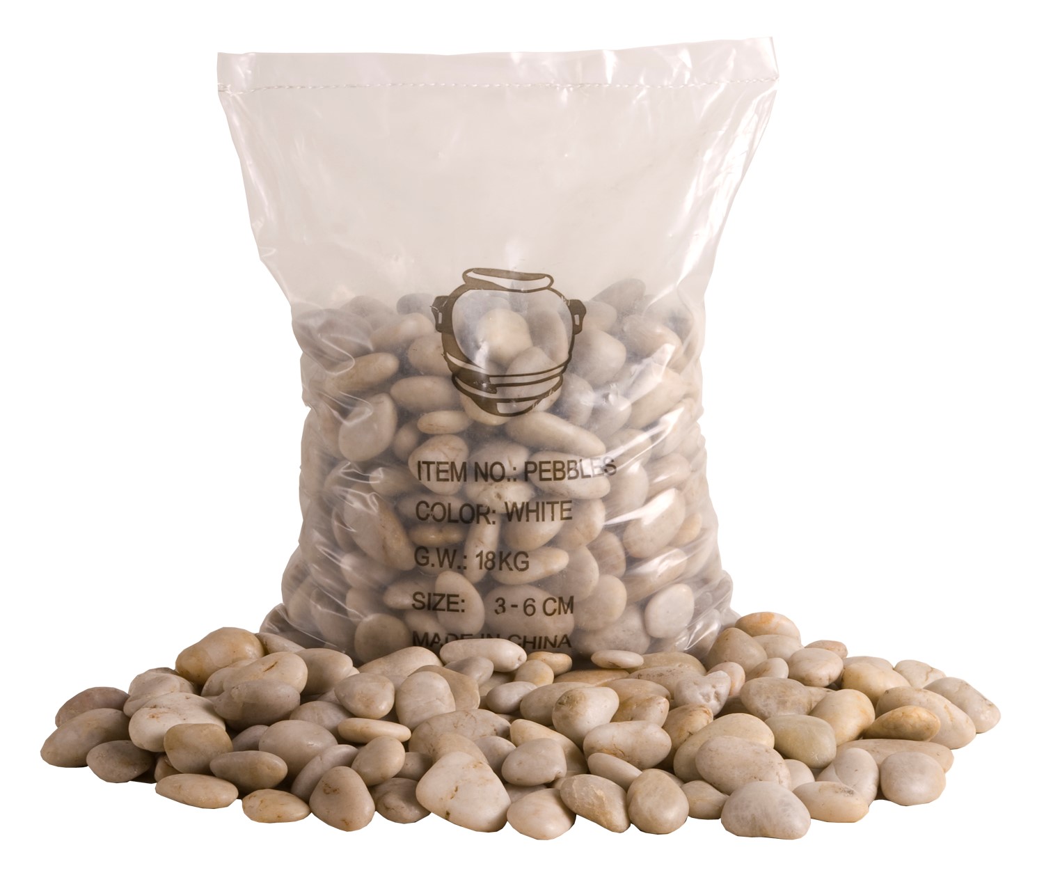 Jackson Pottery | Polished Rocks 40lbs Bag - White