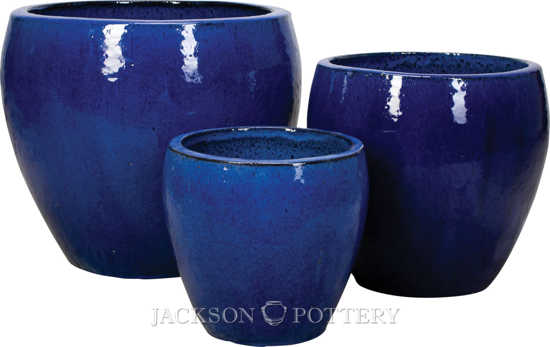 Jackson Pottery | Top Cut Planter Set of 3 A/B/C - Falling Blue
