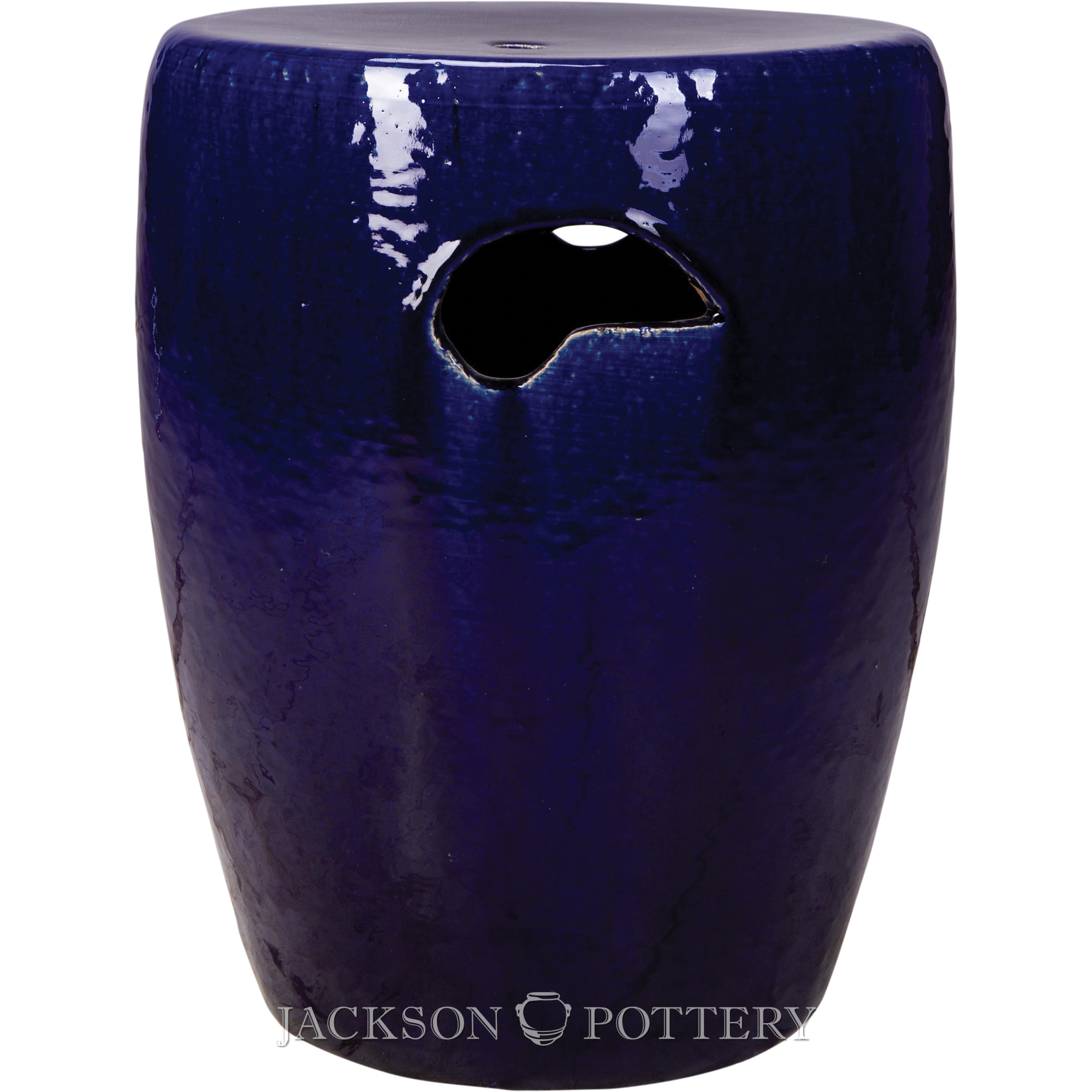 Jackson Pottery | 13 in. Loft Garden Stool - Cobalt Blue