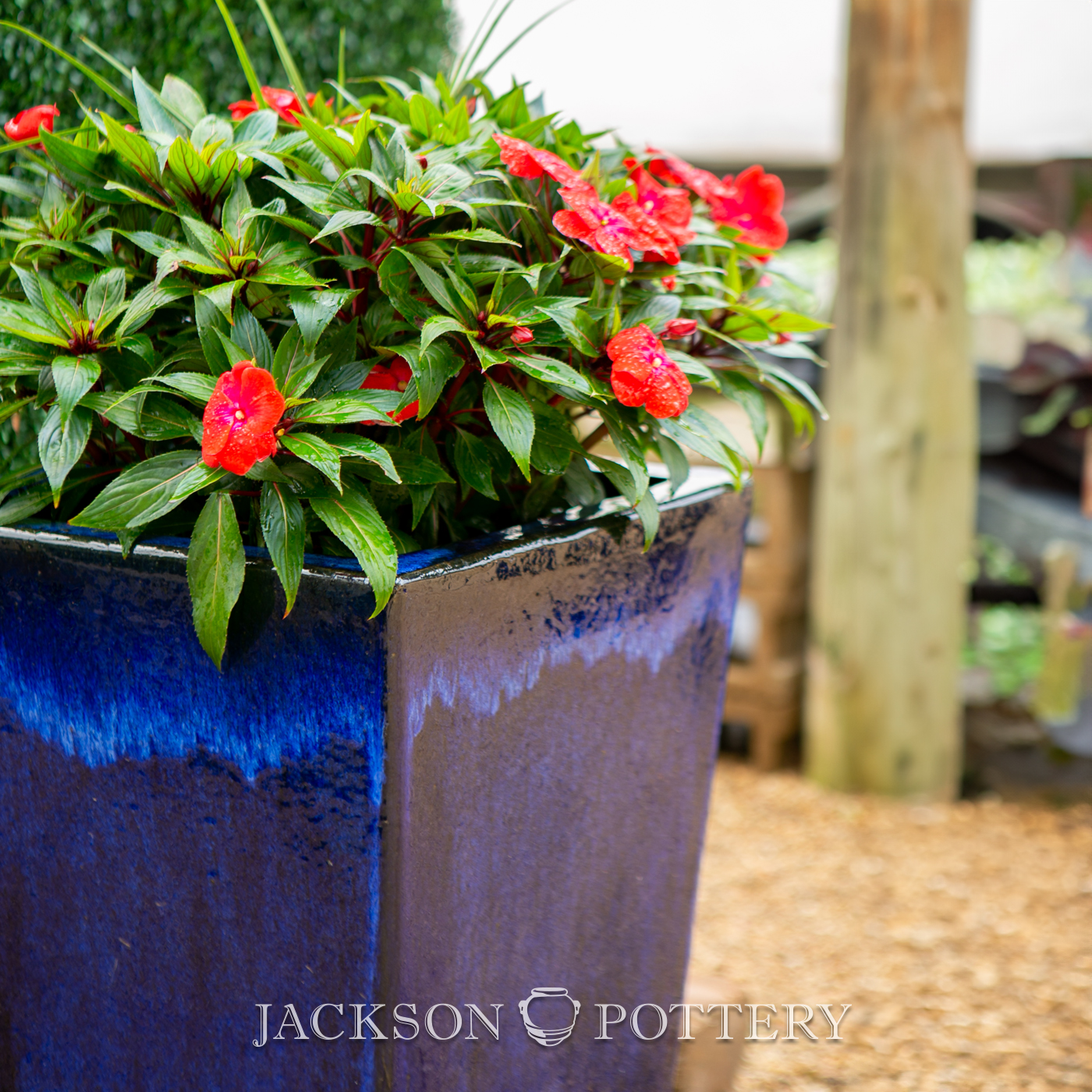 Jackson Pottery | 20 in. Malibu Square - Falling Blue