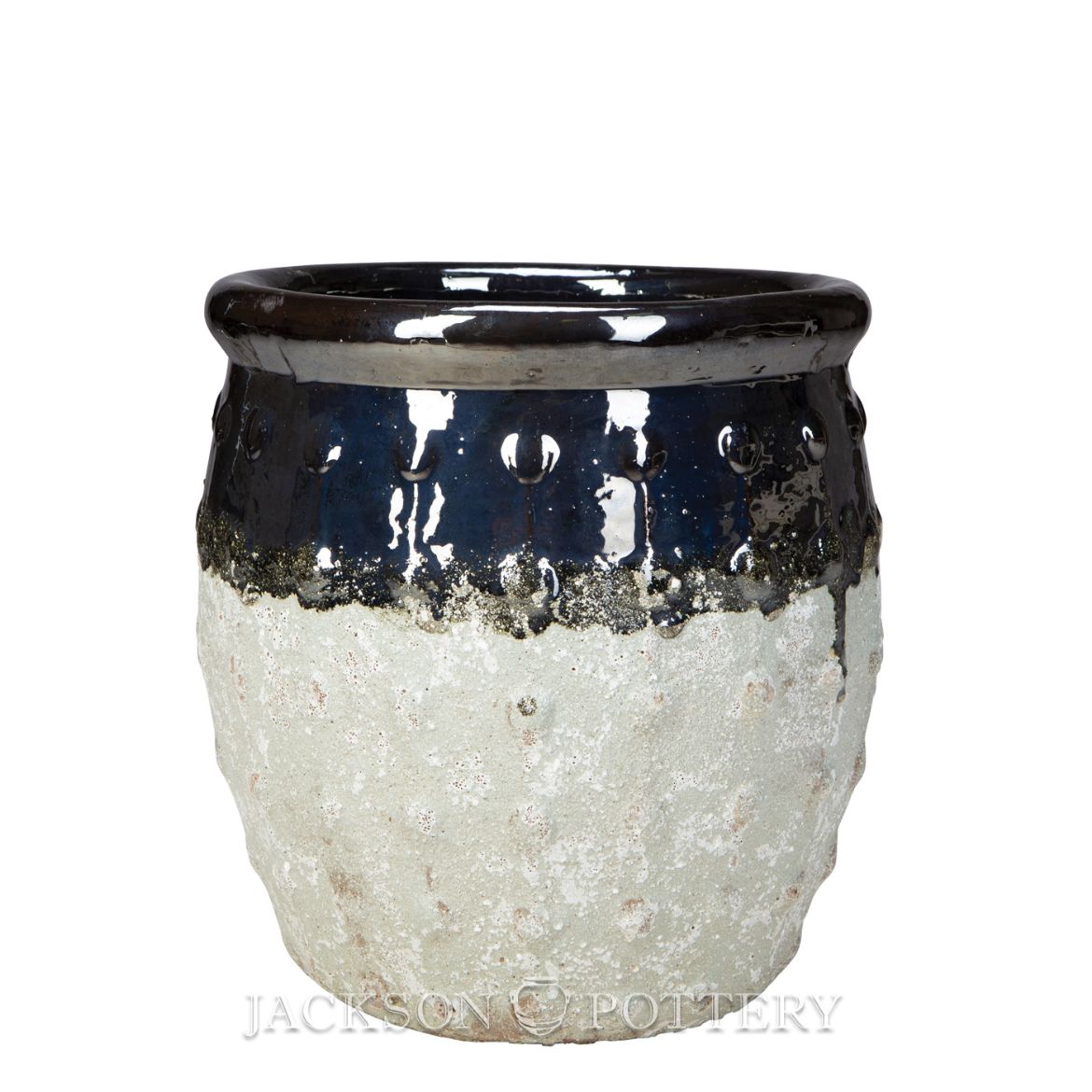 Jackson Pottery | 14 in. Emperor Planter - Black over Greystone