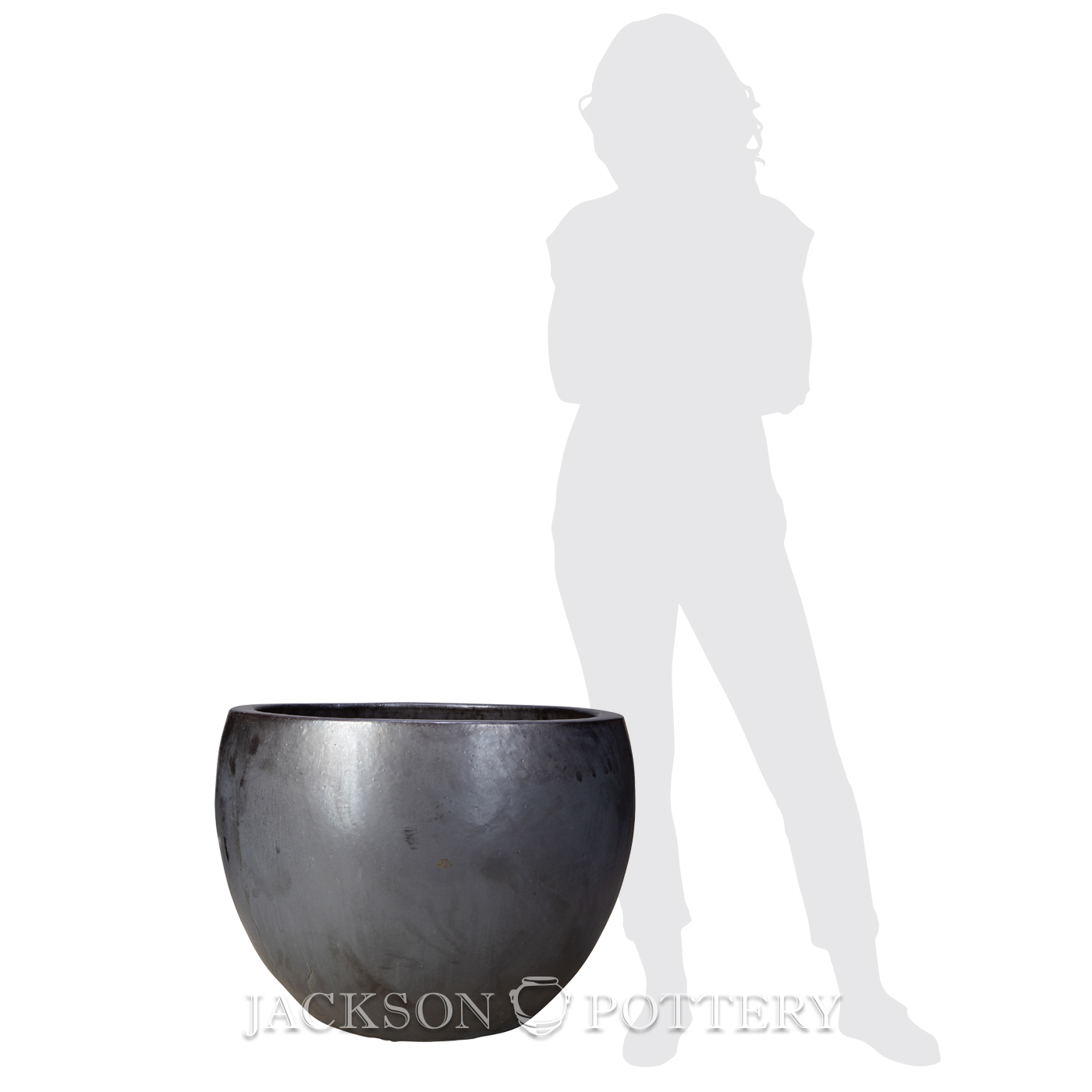 Jackson Pottery | Midtown Architectural Planter - Charcoal
