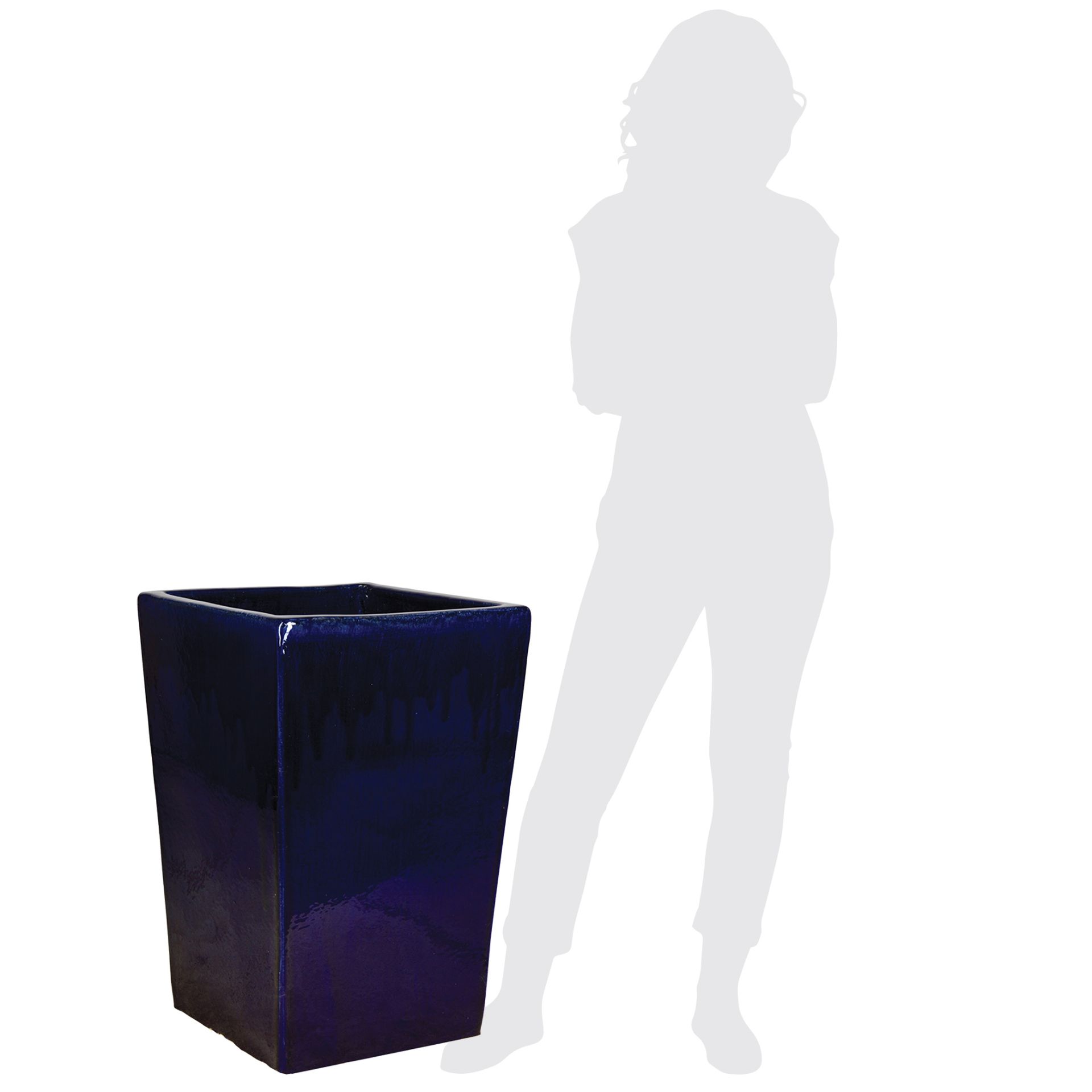 Jackson Pottery | 20 in. Large Tall Square - Cobalt Blue